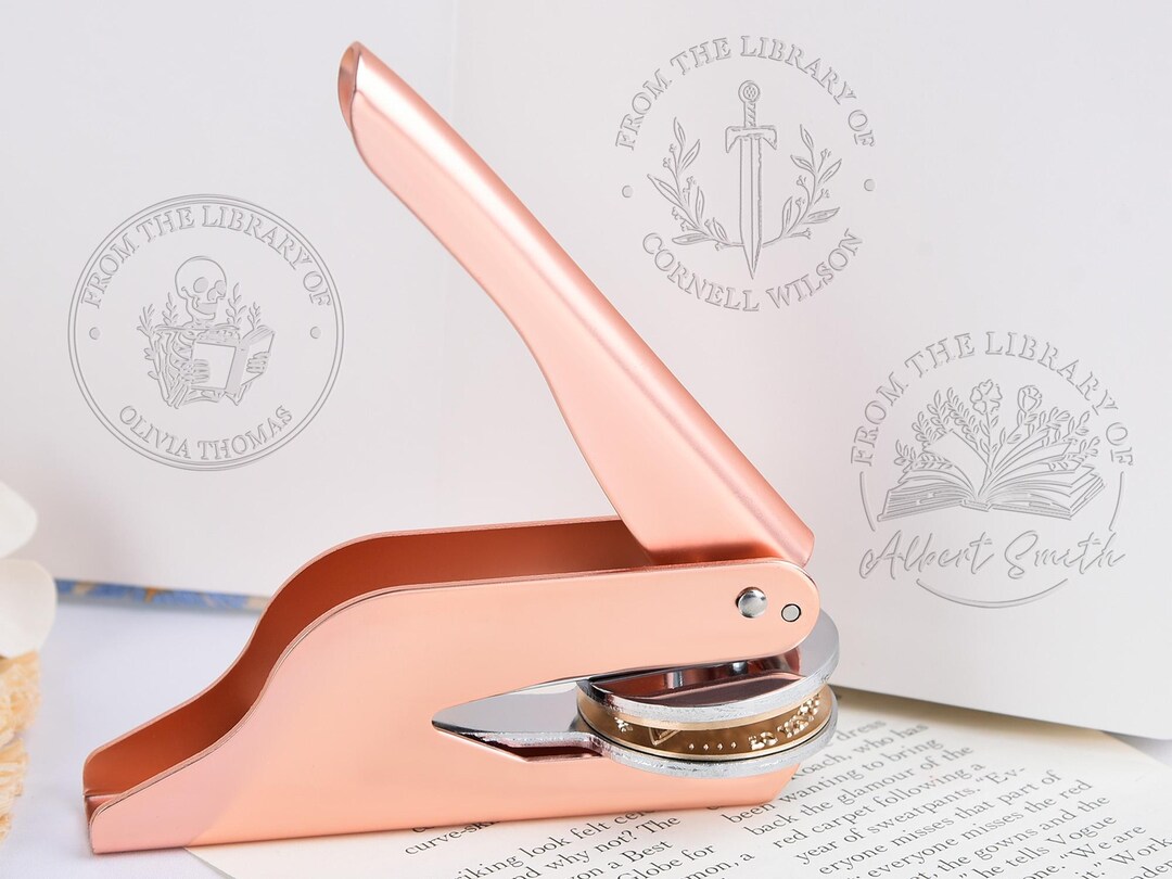 Custom From the Library of Book Stamp,personalized Book Embosser ...