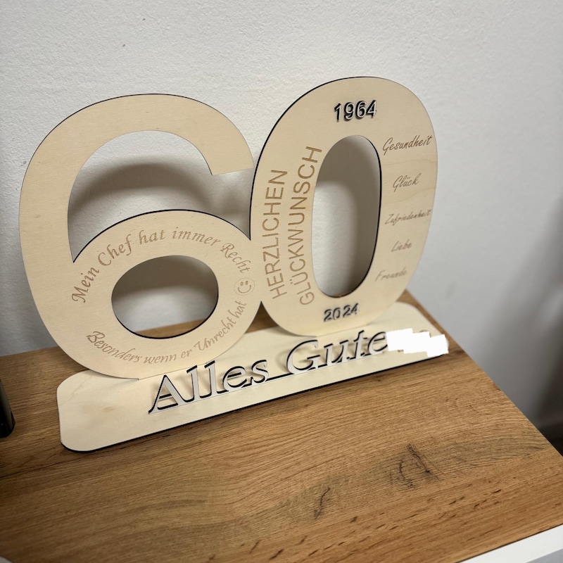 60. geburtstag schild - Etsy.de