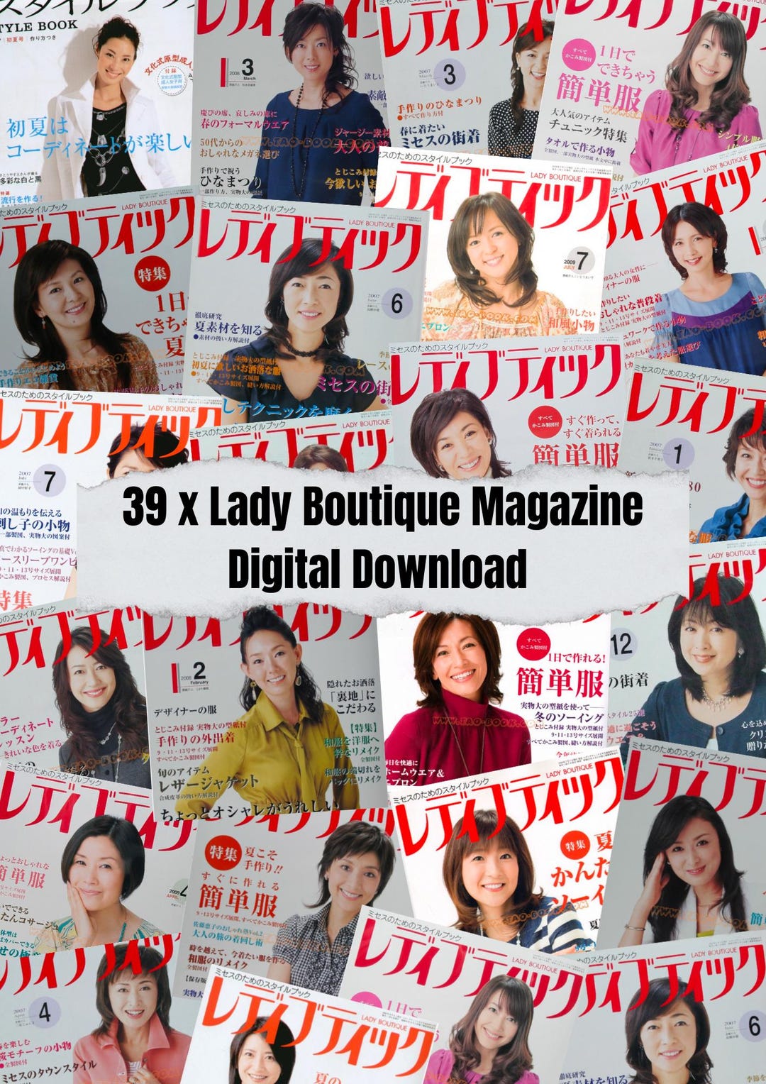 39 X Lady Boutique Magazine, Japanese Sewing, Japanese Craft, Sewing ...