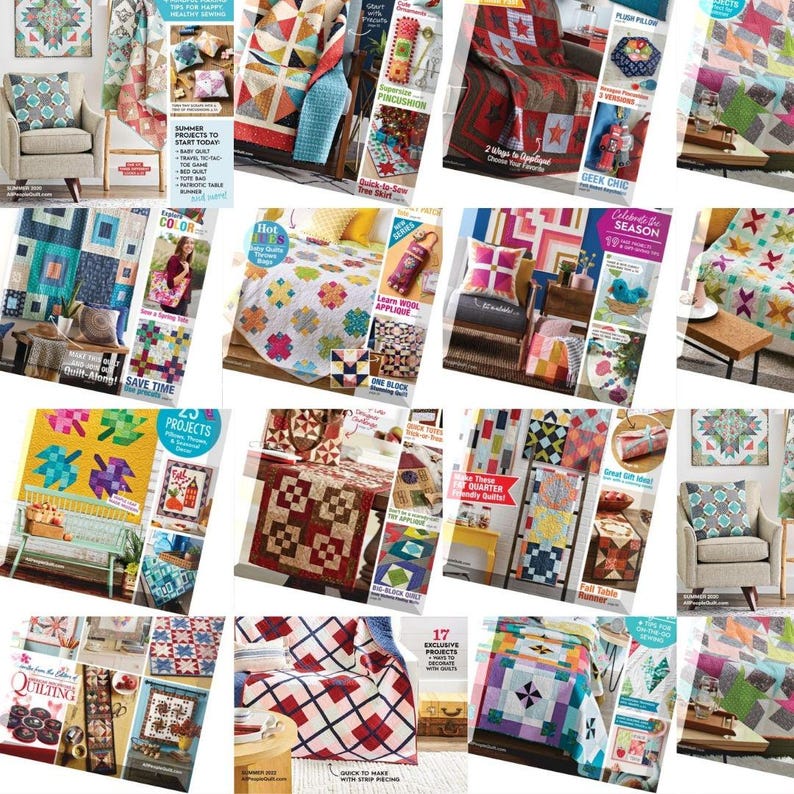 Quilts Magazine: 25 Patchwork Quilt Patterns, Sewing Projects - PDF ...