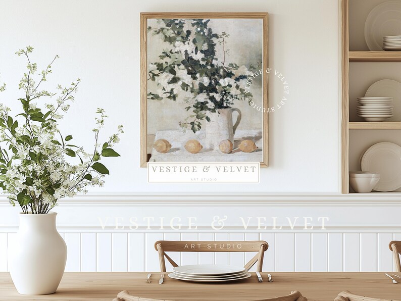 Vintage Lemon Art Print | Spanish Italian Kitchen Wall Decor ...