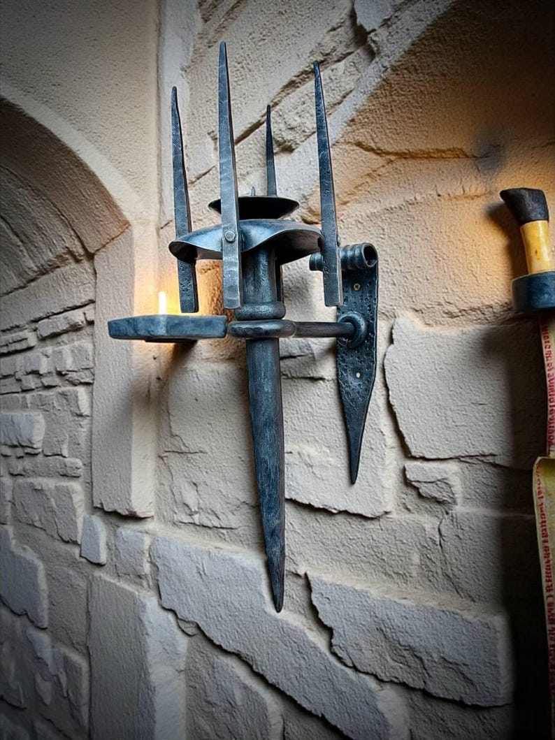Castle Torch Sconce. Iron Medieval Style Wall Light.fantastic Gift for ...