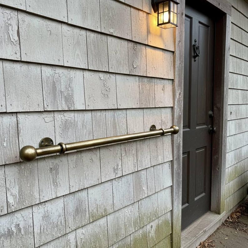 Hand Forged Metal Stair Handrail,wall Mounted Wrought Iron Railing ...
