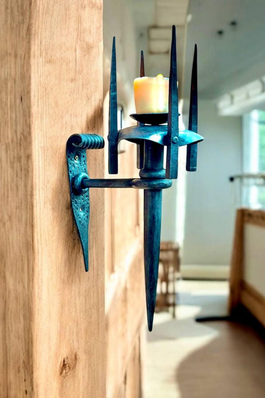 Castle Torch Sconce. Iron Medieval Style Wall Light.fantastic Gift for ...