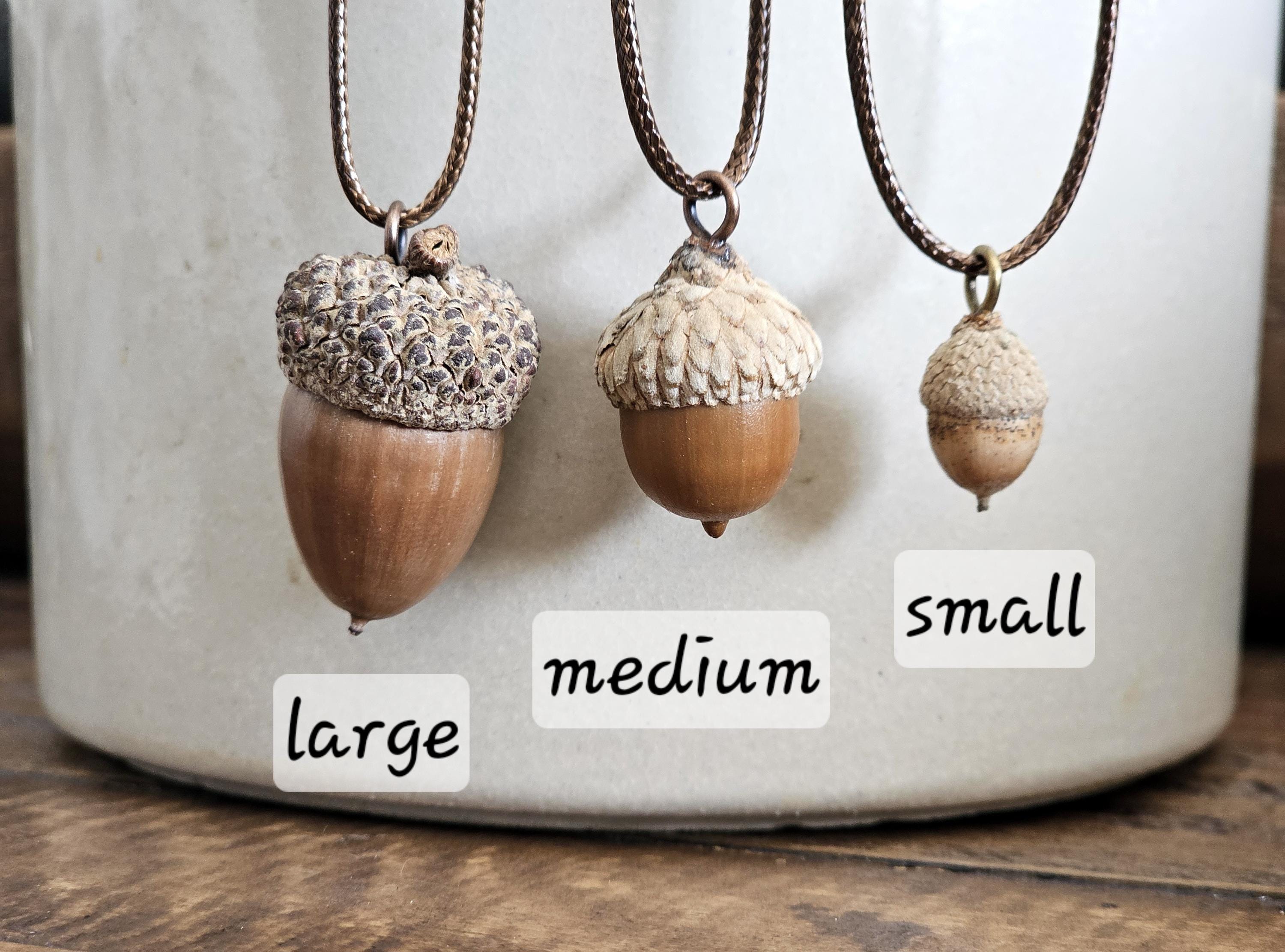Natural Acorn Necklace - Etsy