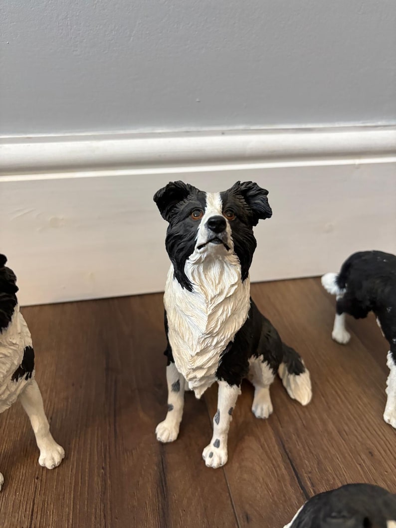 Rare Danbury Mint the Devoted Border Collie Collection X6 Figures ...