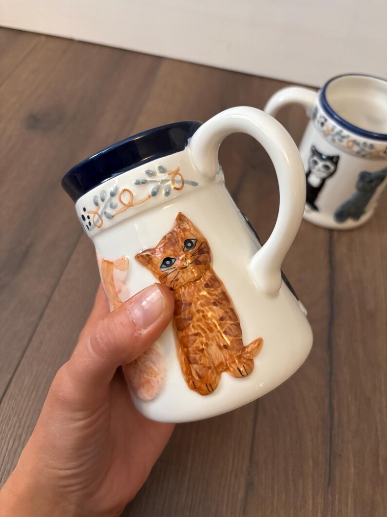 Vintage Cat Kitten Milk Jug and Mug Set Cottagecore Retro - Etsy