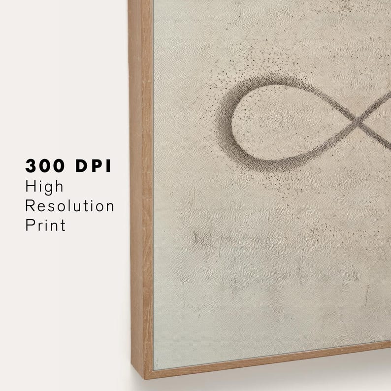 Minimalist Infinity Symbol Print | Abstract Wall Art | Neutral Modern ...