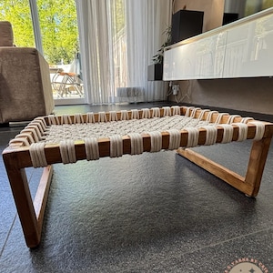 Macrame Floor Pet Bed | Wood | Handmade Cozy for Cats, Dogs & Bunnies ...