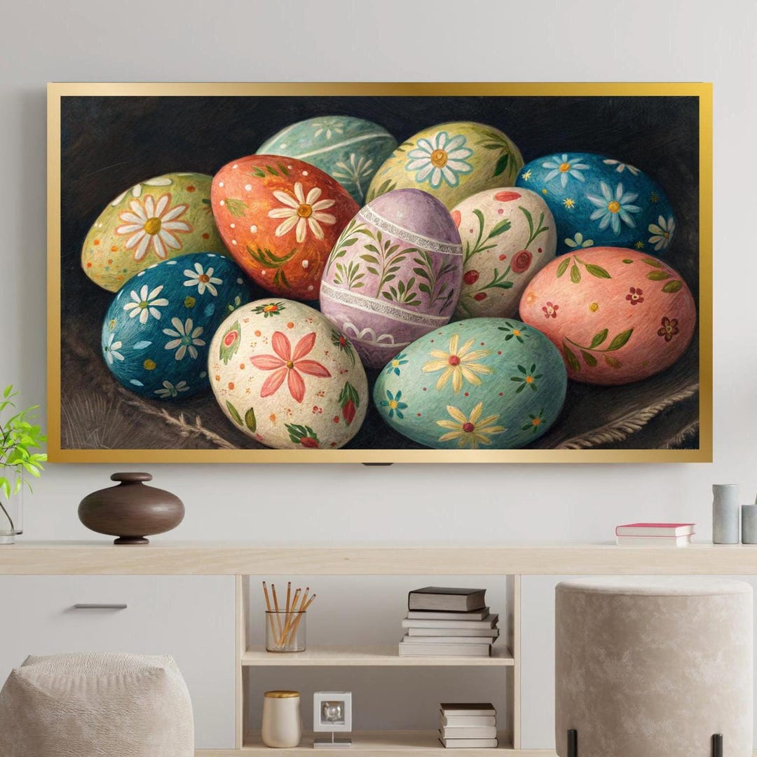 Easter Frame TV Art, Spring Easter Egg Painting Screensaver, Spring ...