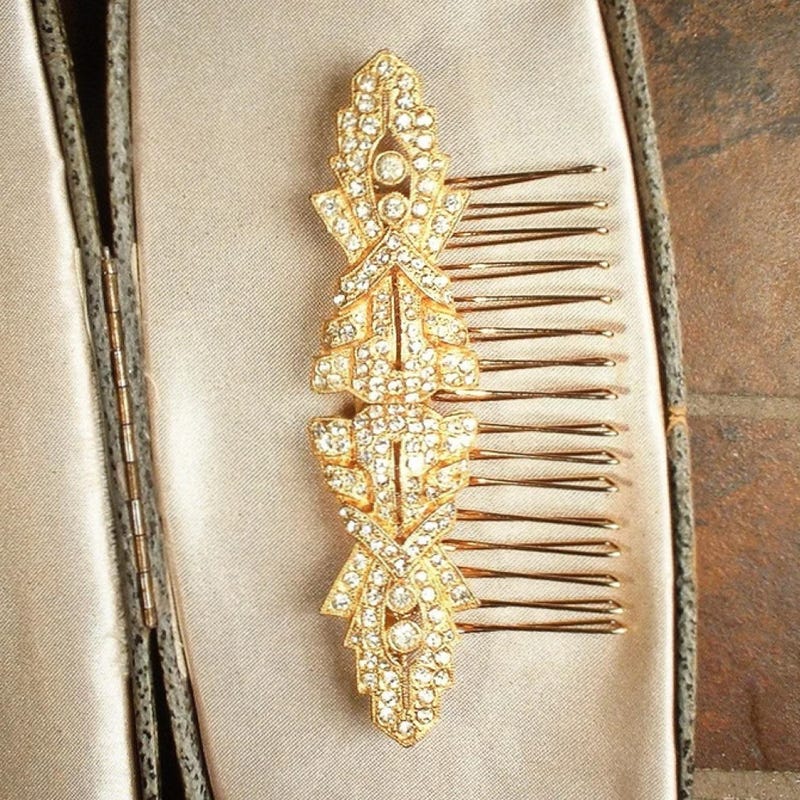 Gold Hair Comb - Etsy