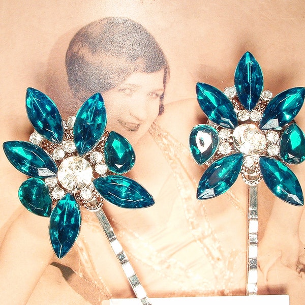 Blue Rhinestone Pin - Etsy