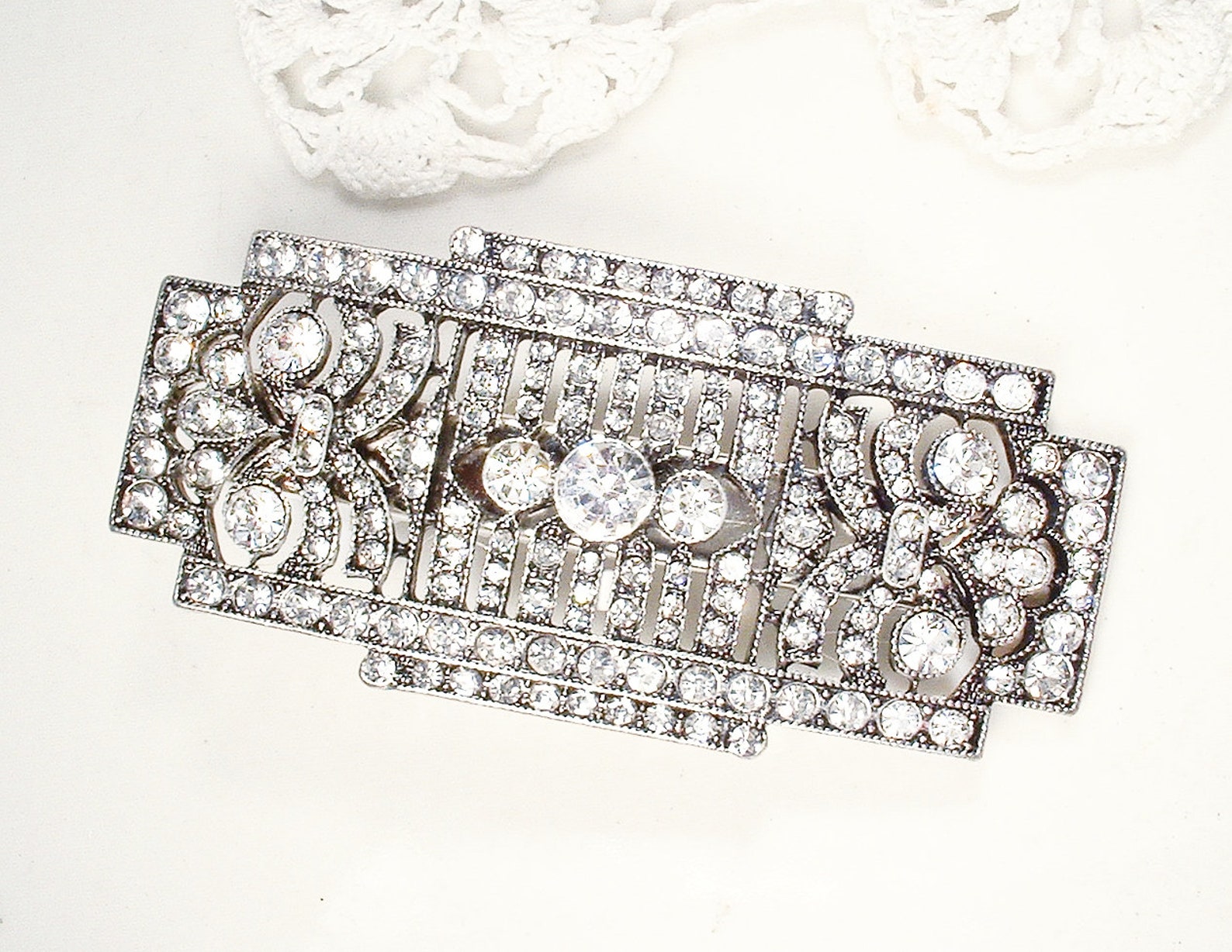 1920s Flapper Hair Clip Bridal Hair Clip Art Deco Barrette - Etsy