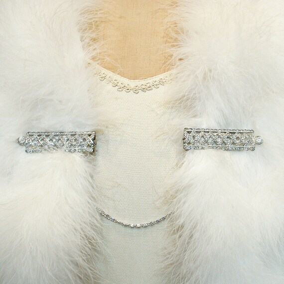 ANTIQUE Art Deco Crystal Rhinestone Bridal Bolero Wra… - Gem