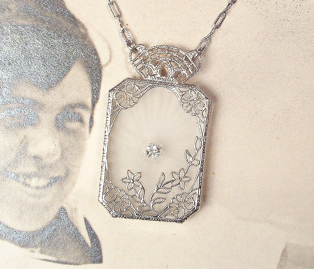 1930s Antique Camphor Glass Necklace 1920s Art Nouveau/deco - Etsy