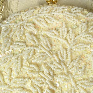 PRISTINE Ivory/white Beaded Flapper Purse,walborg Art Deco Rhinestone ...