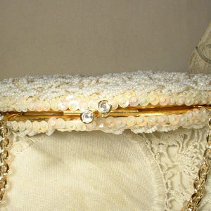 PRISTINE Ivory/white Beaded Flapper Purse,walborg Art Deco Rhinestone ...