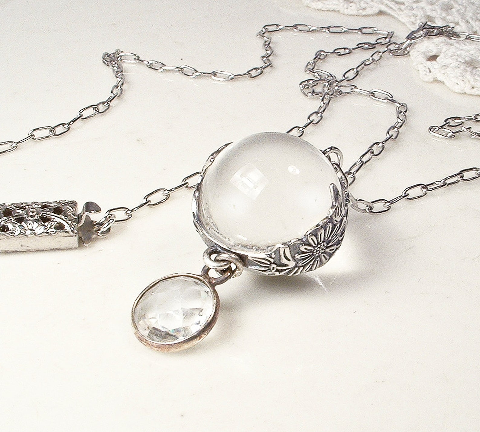 ANTIQUE 1920s Pools of Light Necklaceart Deco Vintage Wedding - Etsy