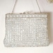 PRISTINE Ivory/white Beaded Flapper Purse,walborg Art Deco Rhinestone ...