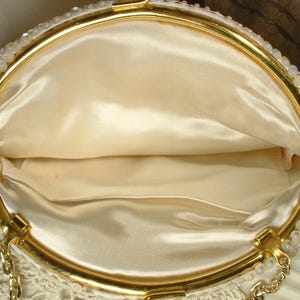 PRISTINE Ivory/white Beaded Flapper Purse,walborg Art Deco Rhinestone ...