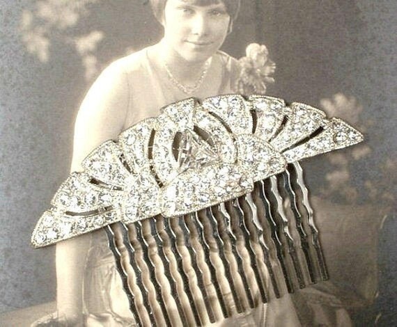 1920s ANTIQUE Hair Comb, Bridal Downton Abbey 1930s W… - Gem