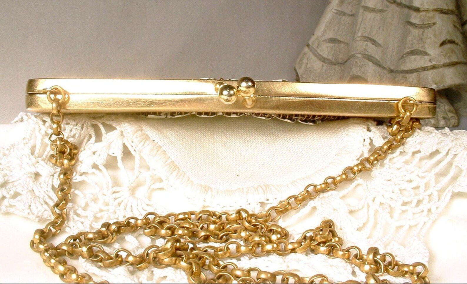 PRISTINE Art Deco Champagne Ivory Flapper Purse Bridalwhiting - Etsy