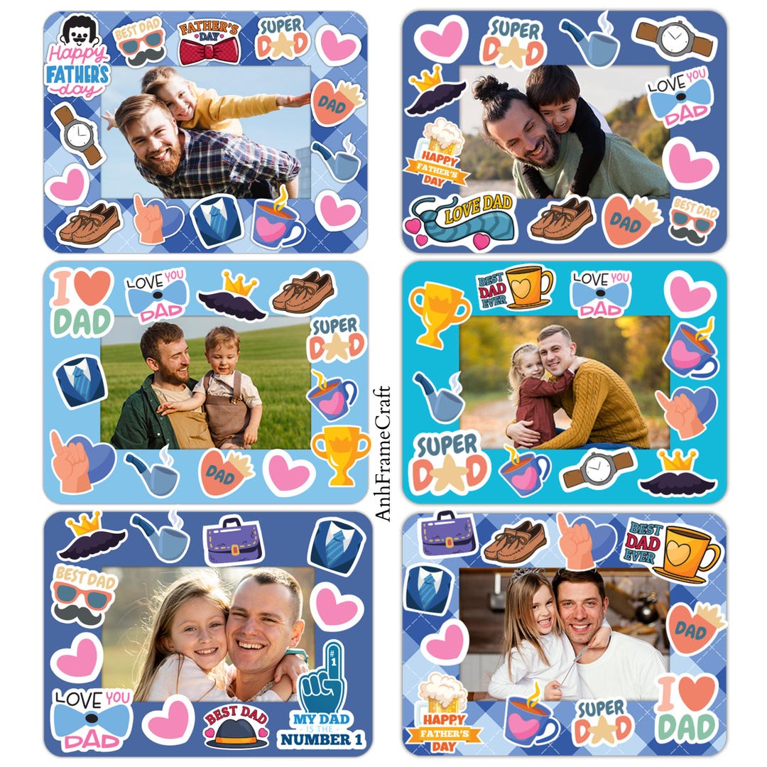 24-piece DIY Father’s Day Photo Frame Set, Happy Father’s Day Frame Set ...