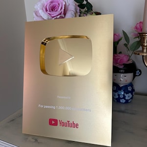 Youtube Silver / Gold Play Button - Highest Quality Reproduction - Etsy