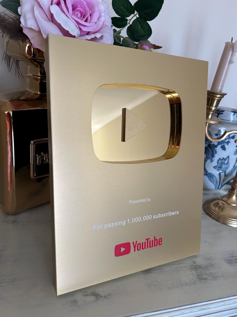 Youtube Silver / Gold Play Button - Highest Quality Reproduction - Etsy