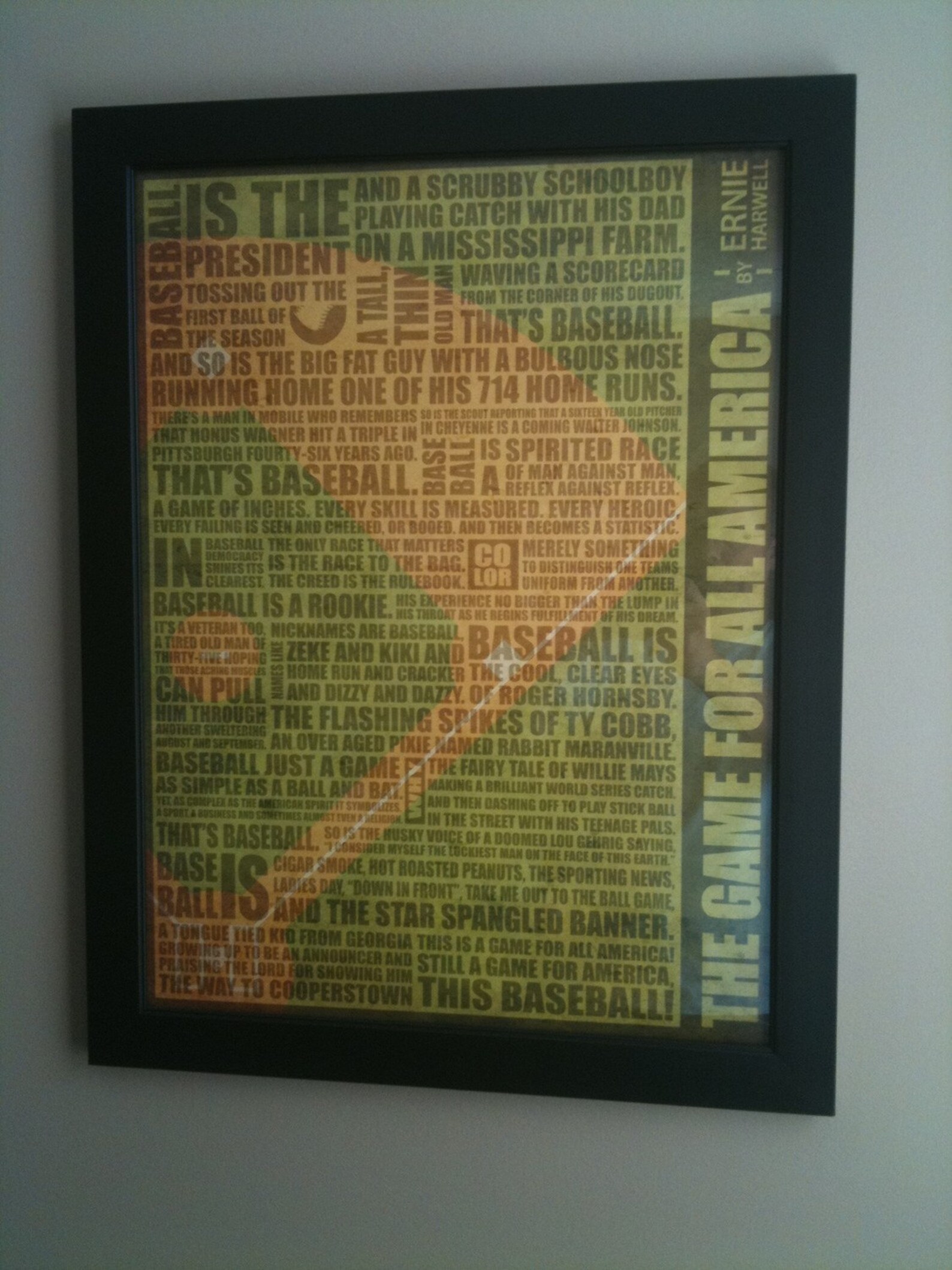 Ernie Harwell's Game for All America Baseball Poster (18 X 24) - Etsy