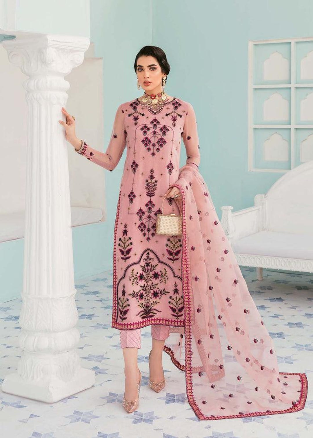 Pakistani Pink Lehenga Bridesmaid Dresses Weddings Clothing Dress ...