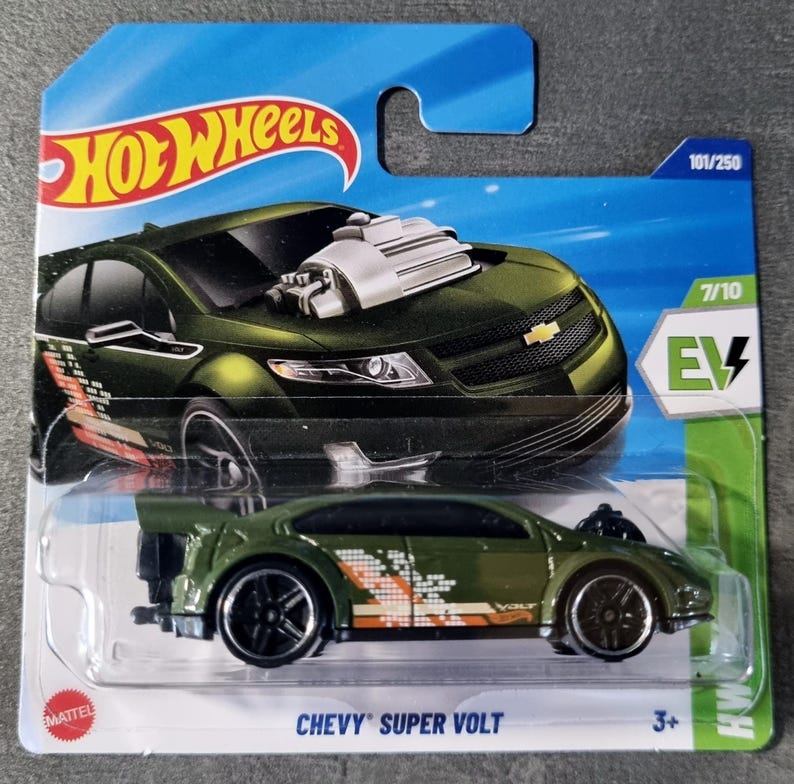 Hot Wheels Chevy Super Volt - HW EV 2025 - 1:64 Collectible Car HYY99 ...