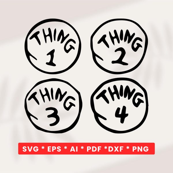 Thing 1 Font - Etsy