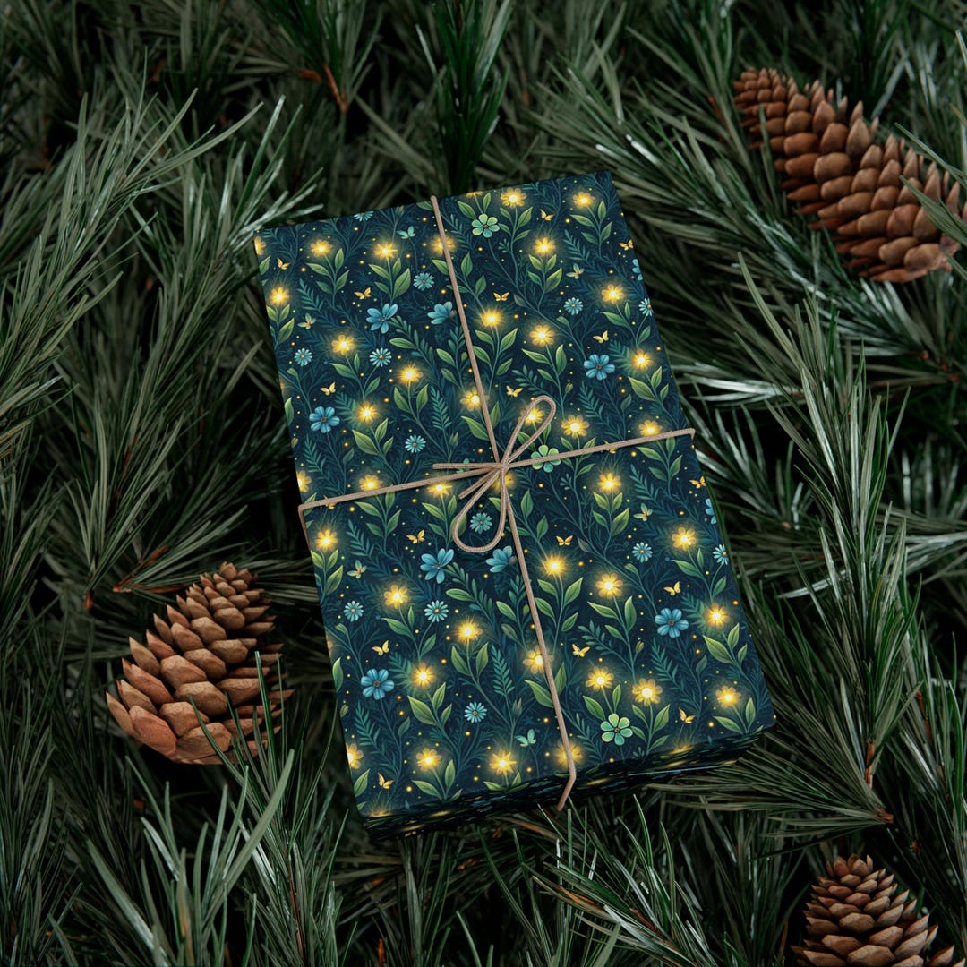 Firefly Garden Gift Wrap, Vibrant Marble, Stylish Wrapping Paper for ...