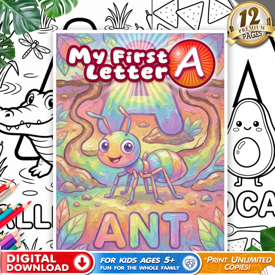 My First Letter A Coloring Book for Kids | Printable Alphabet Activity ...