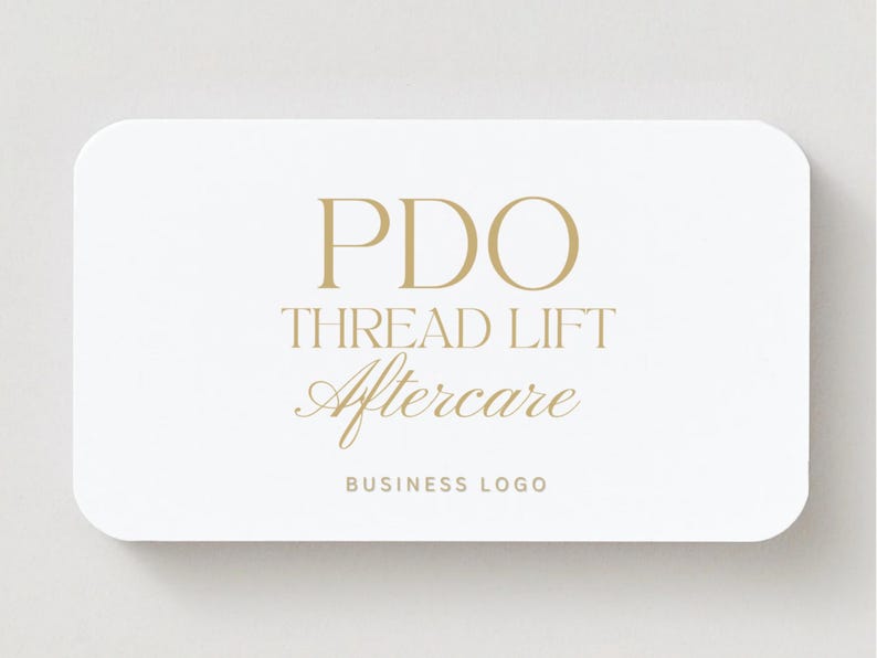 PDO Thread Lift Aftercare Card: Editable Post Thread Lift Care ...