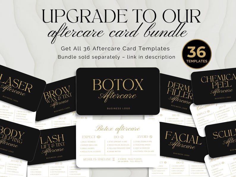 PDO Thread Lift Aftercare Card: Editable Post Thread Lift Care ...