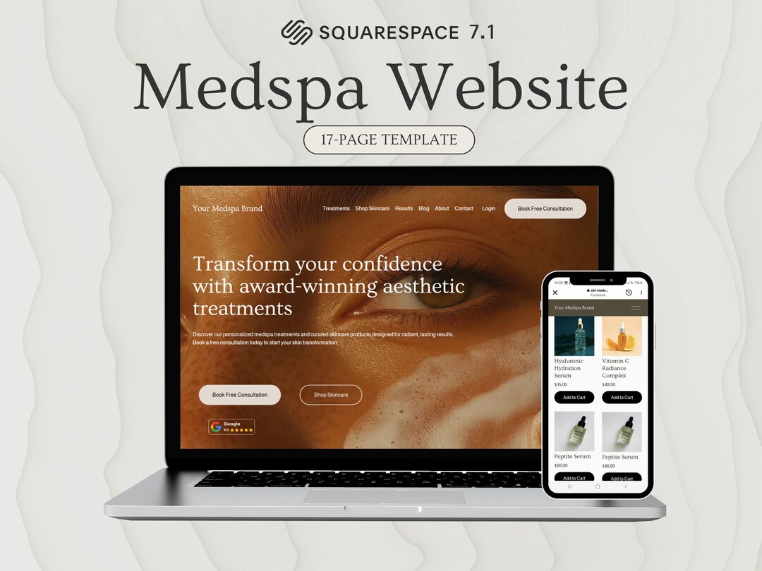 Medspa Squarespace Website Template: Esthetician, Beauty, Makeup ...