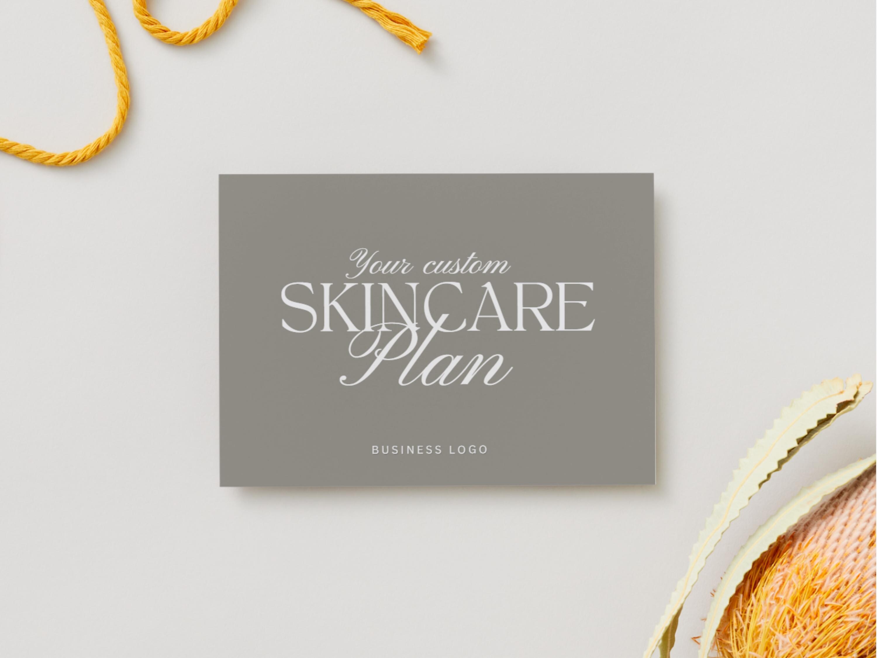 Esthetician Skincare Routine Card Template: Medspa Client Aftercare ...