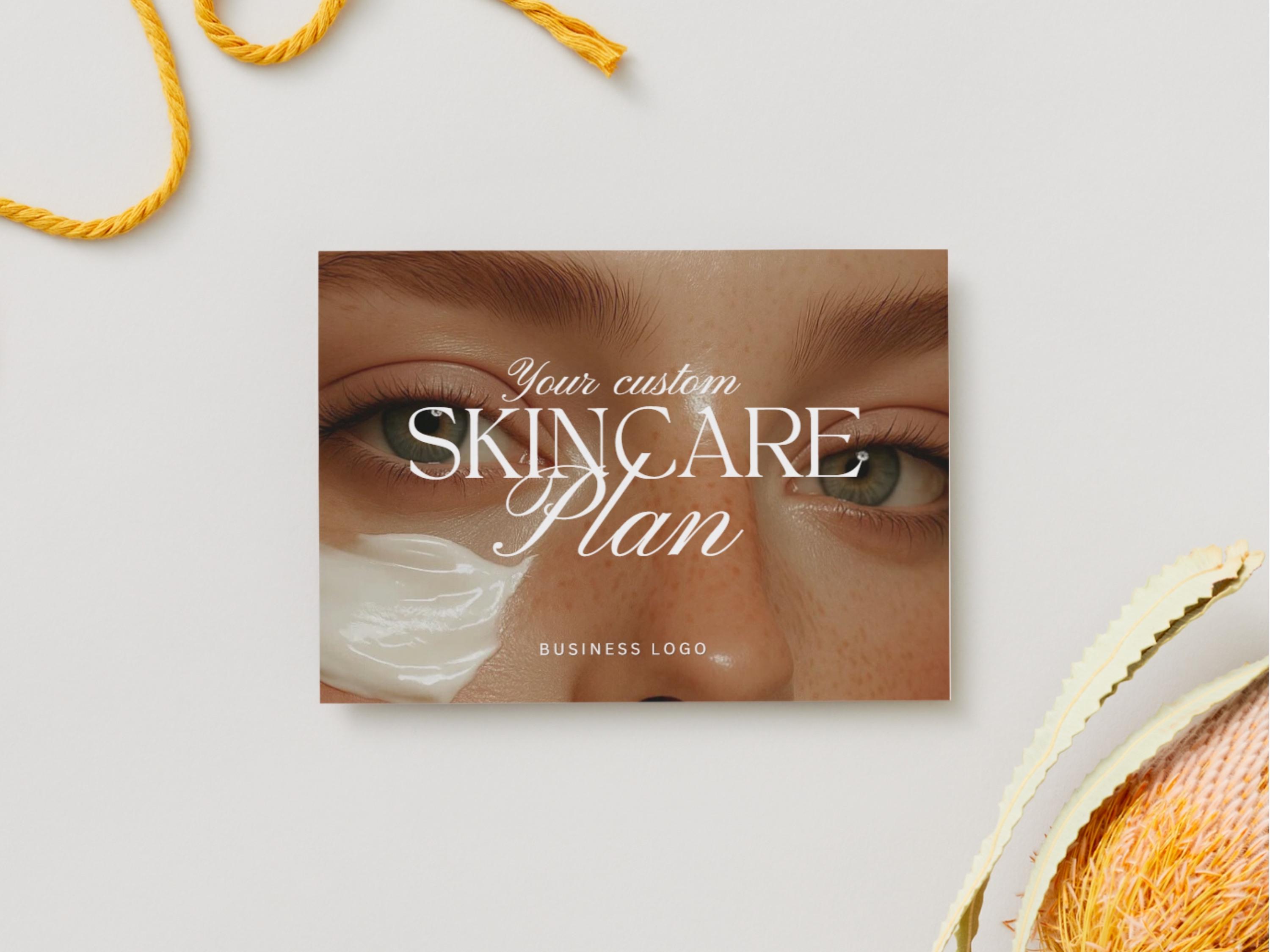 Neutral Esthetician Skincare Routine Card Template: Medspa Client ...