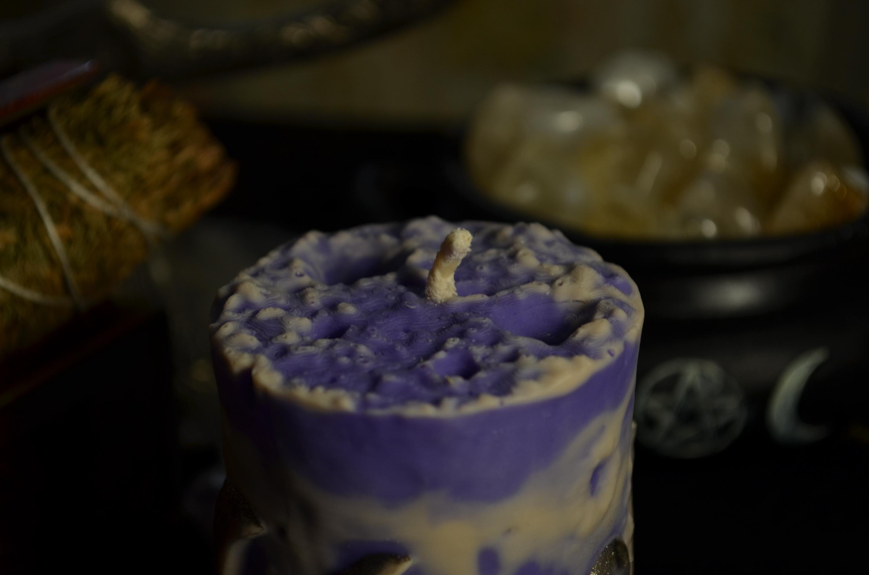Golden Triple Moon Goddess Candle, Divine Feminine Altar Lunar Cycle ...