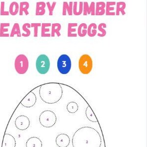 Easter Color by Number - Etsy