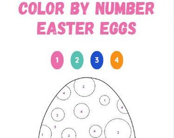 Easter Color by Number Printable Worksheets in Spanish - Etsy