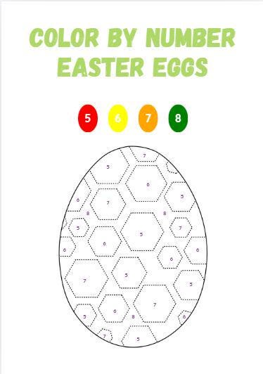Easter Color by Number - Etsy