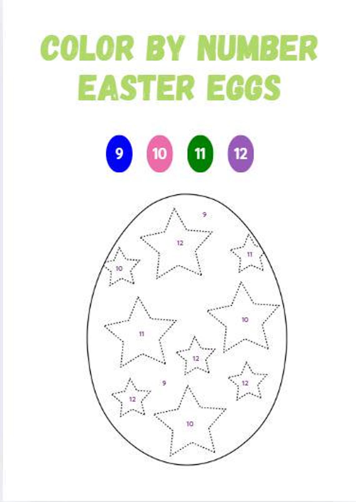 Easter Color by Number - Etsy