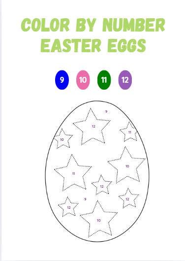 Easter Color by Number - Etsy