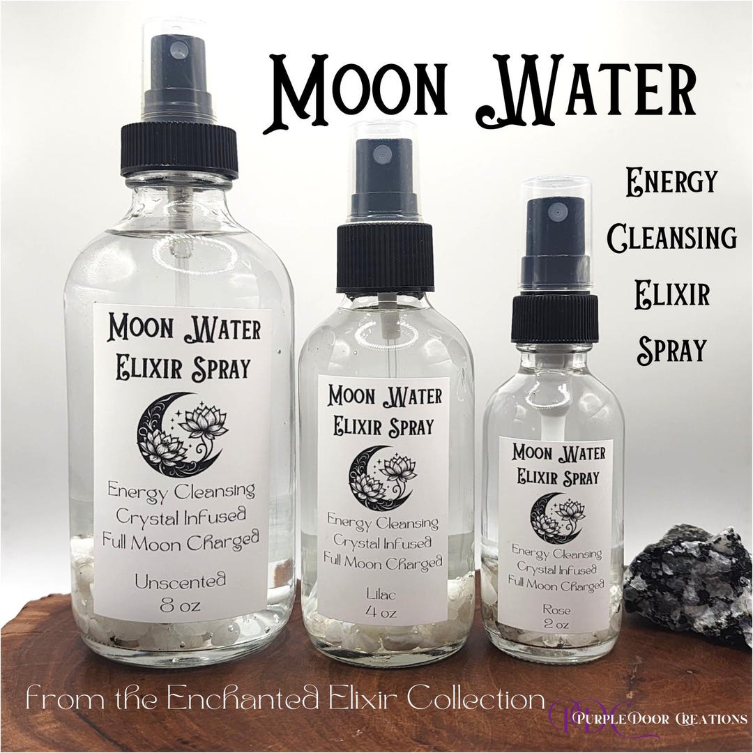 Moon Water Elixir Spray . Fragrant Energy Cleansing Spray . Smokeless ...