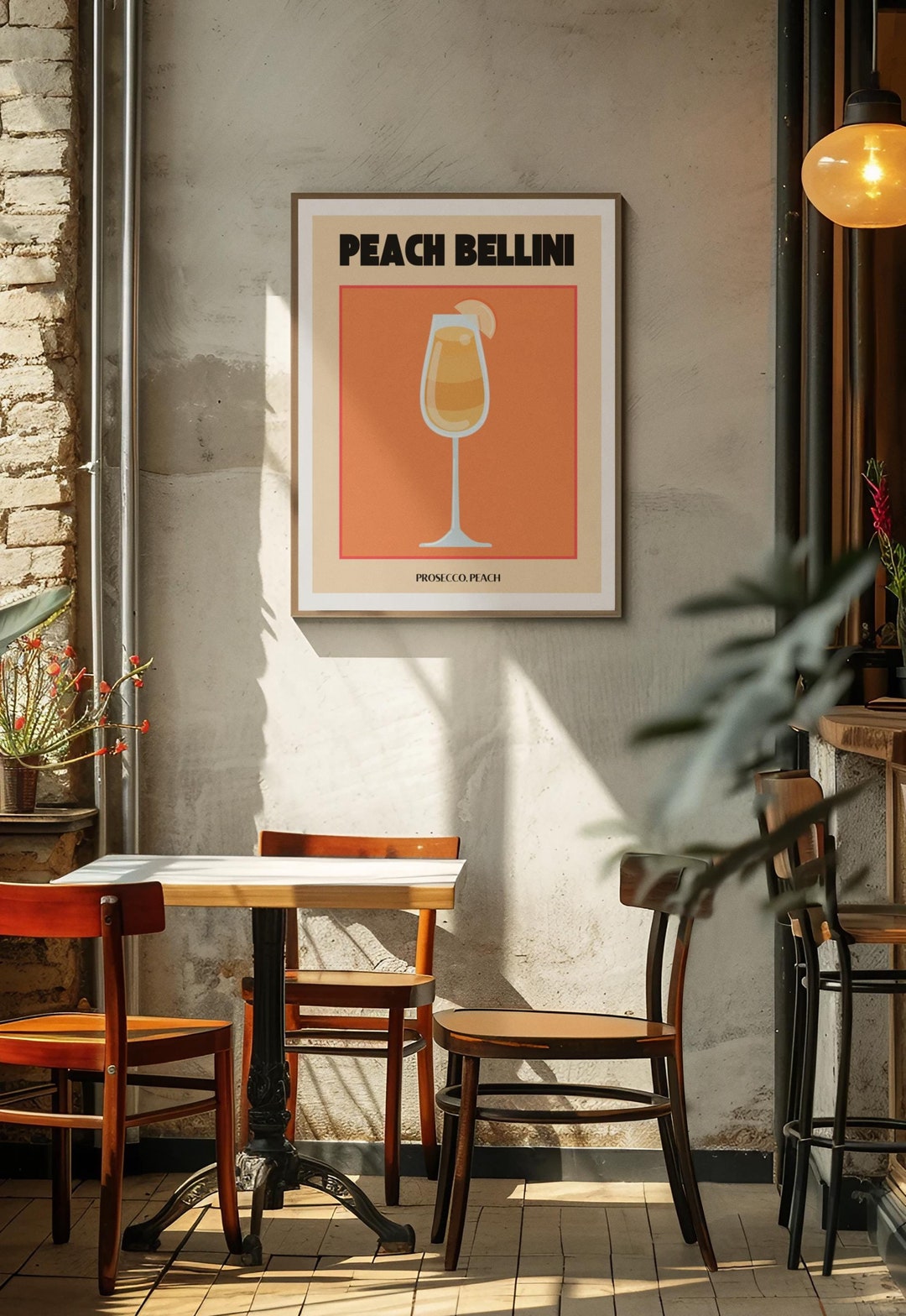 Digital Download Peach Bellini Print Poster or Bar Card - Etsy