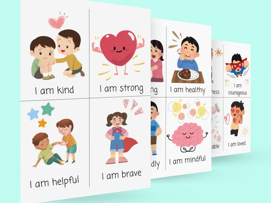 44 Cute Classroom I Am Affirmation Flashcards Digital Download - Etsy
