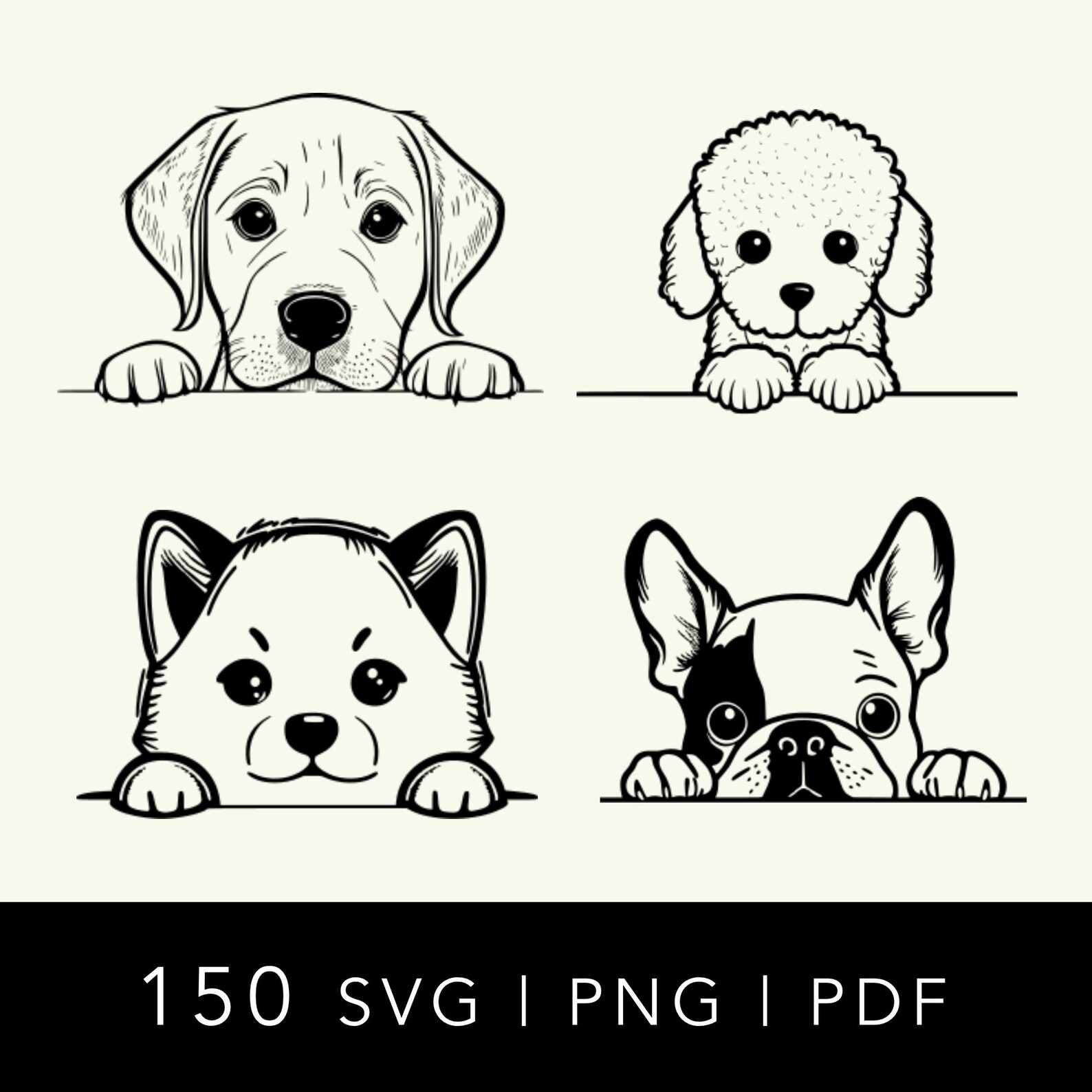 Puppy SVG Bundle, Puppy Breed SVG Bundle, Puppy Face SVG, Puppy Head ...